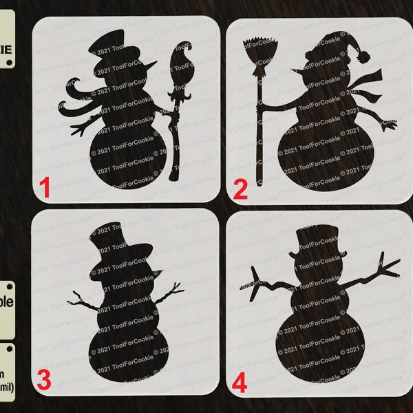 Snowman Stencils - Etsy