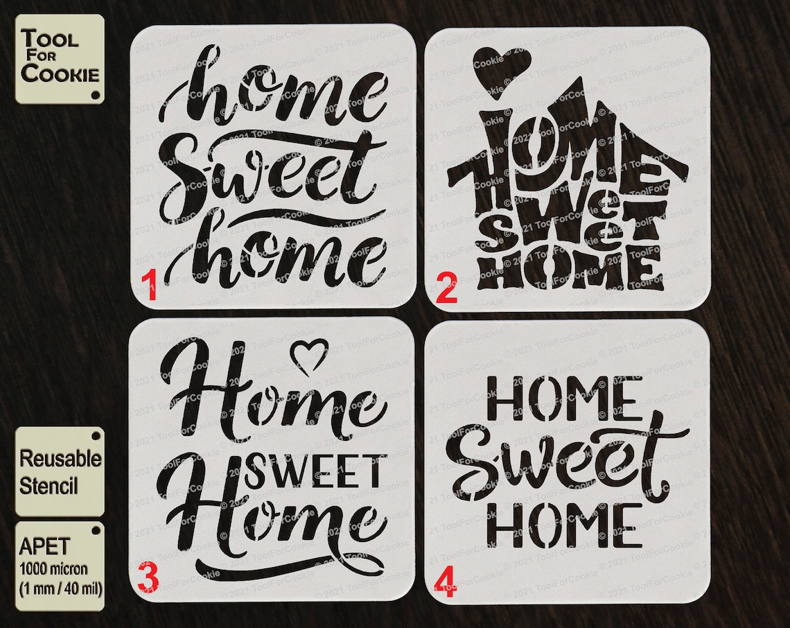 Home Sweet Home Stencil Home Stencil - Etsy