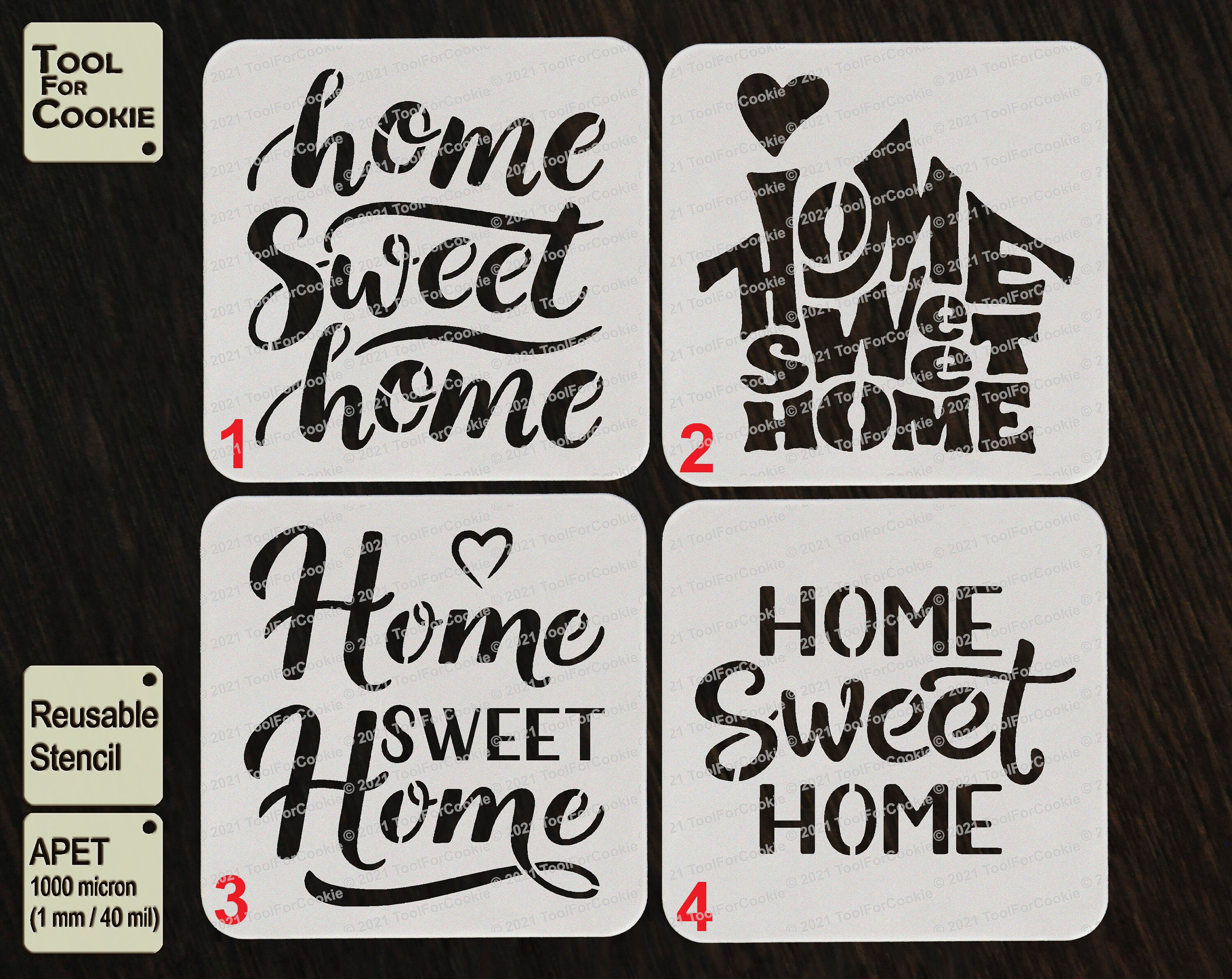 Home Sweet Home Stencil Home Stencil - Etsy