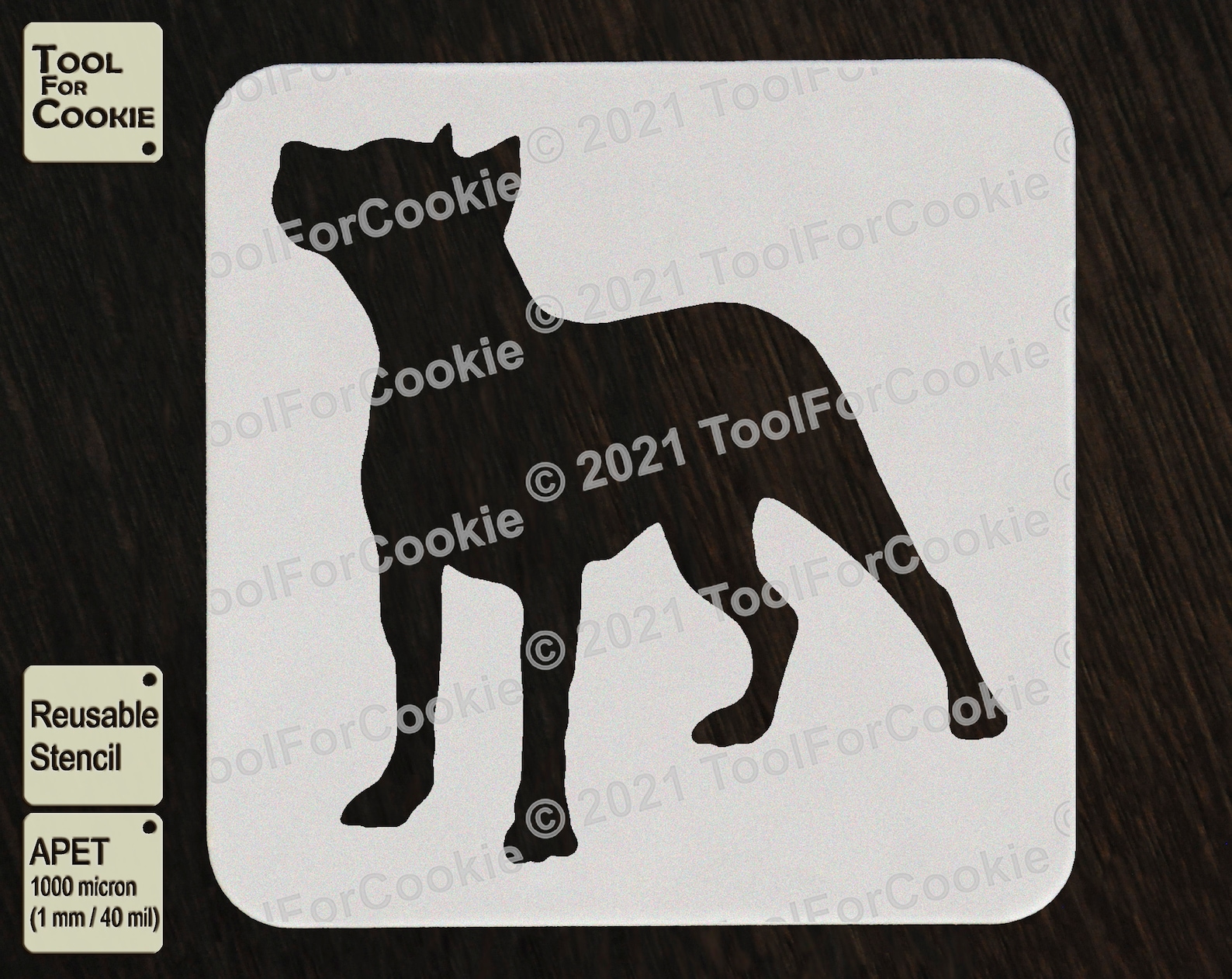 Pit Bull Dog Stencil - Etsy