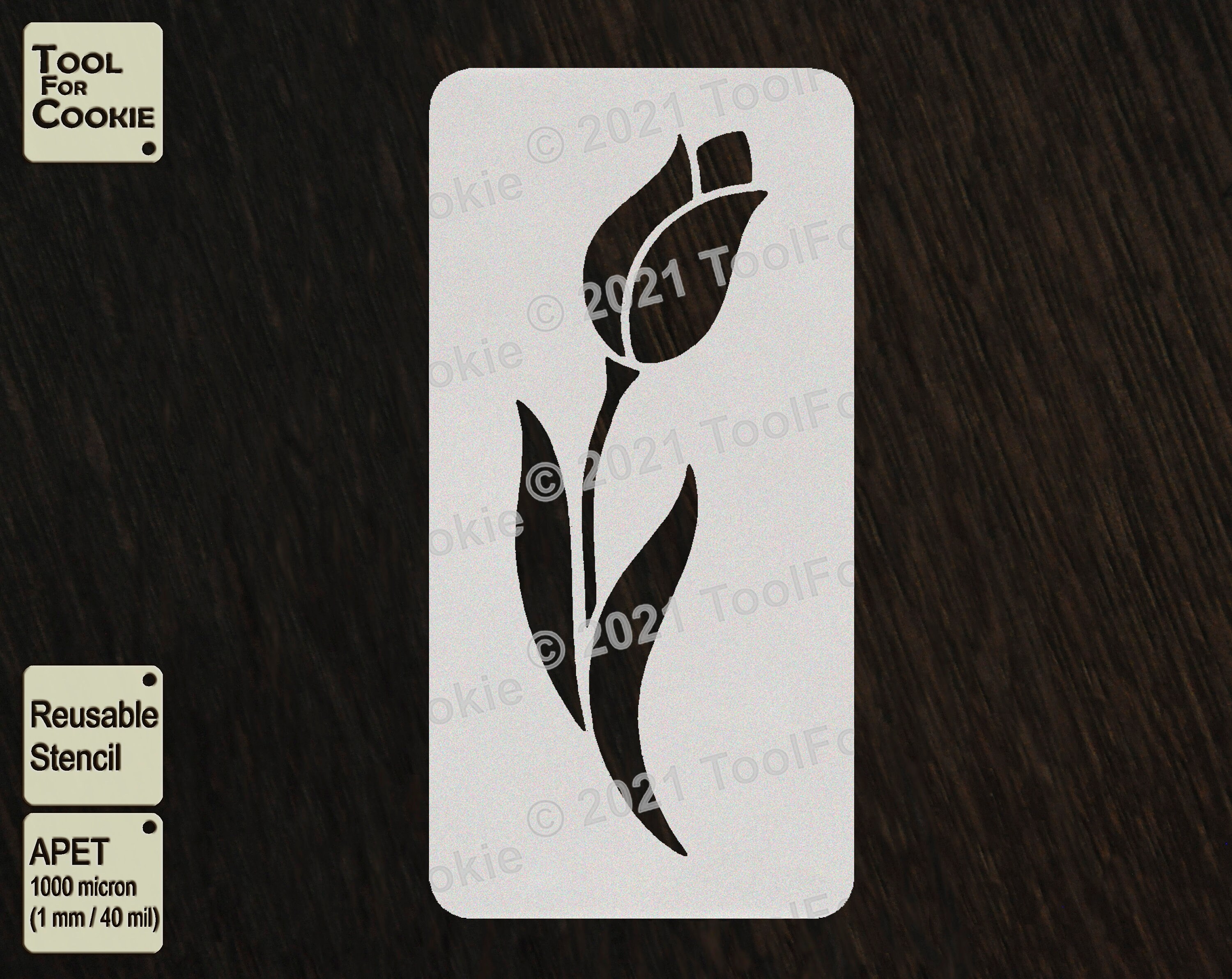 Tulip Stencil Flower Stencil - Etsy