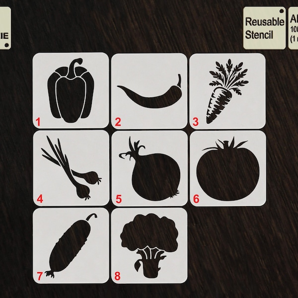 Vegetable Stencil - Etsy