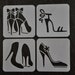 High Heels Stencil, Women's Shoes Stencil, Custom Stencil, Any Font ...