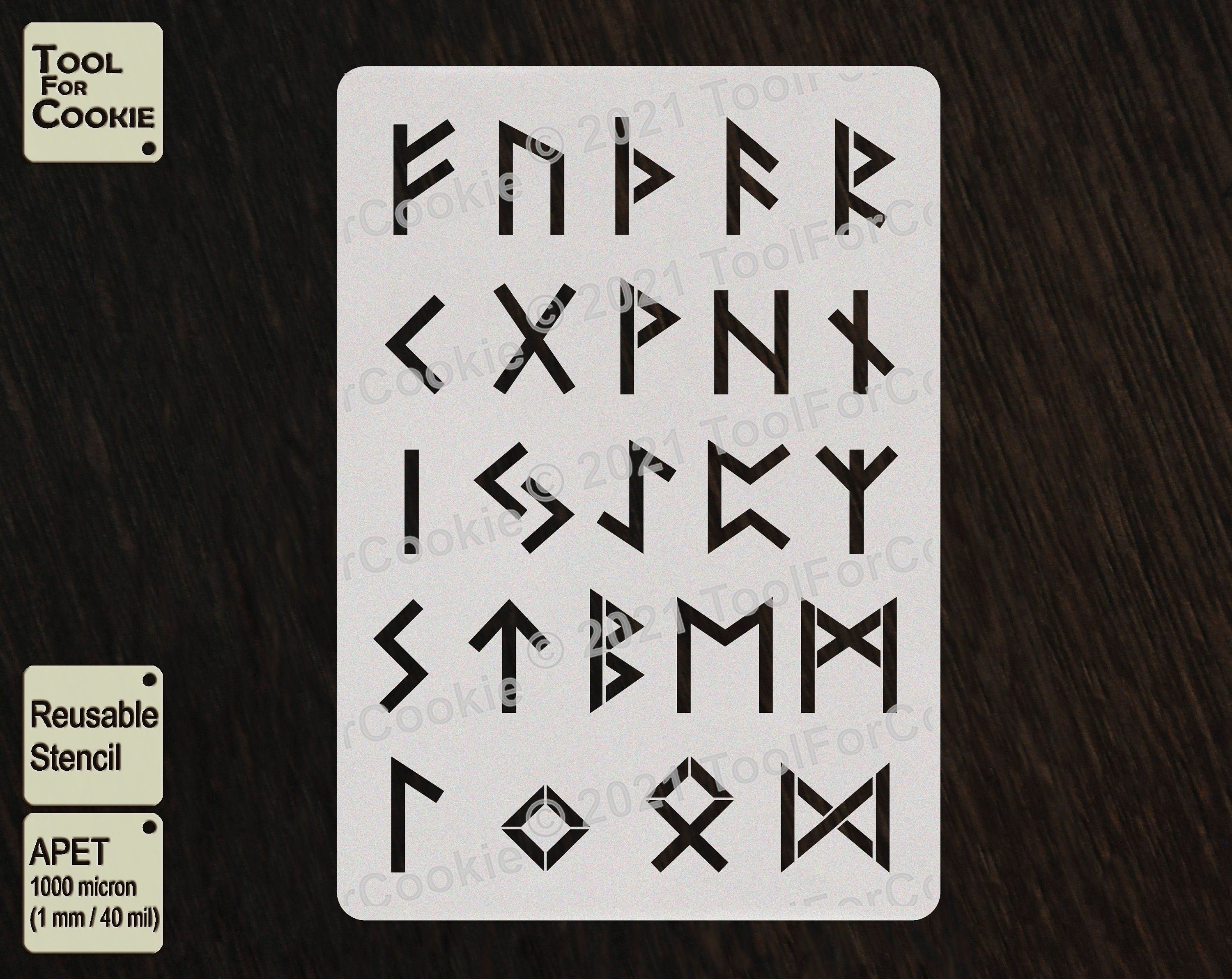 Viking Runes Stencil, the Elder Futhark Runes Stencil - Etsy