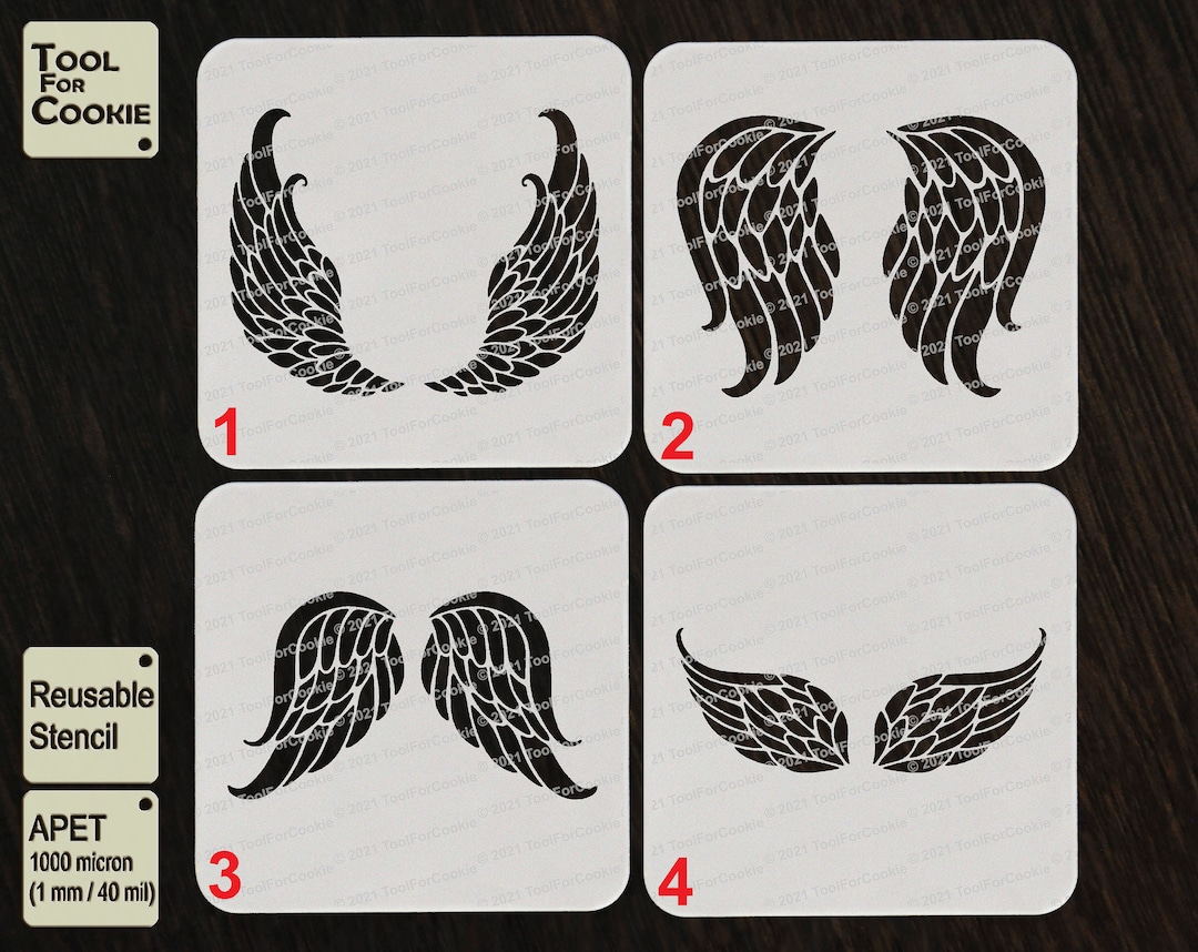 Angel Wings Stencil - Etsy
