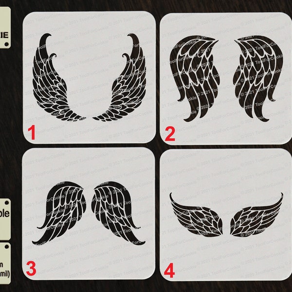 Large Angel Wing Stencil - Etsy