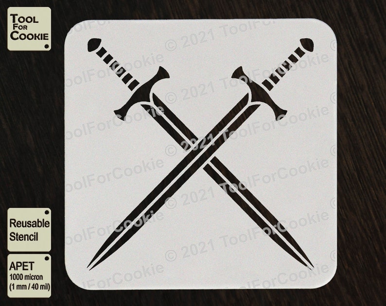 Swords Stencil | Etsy