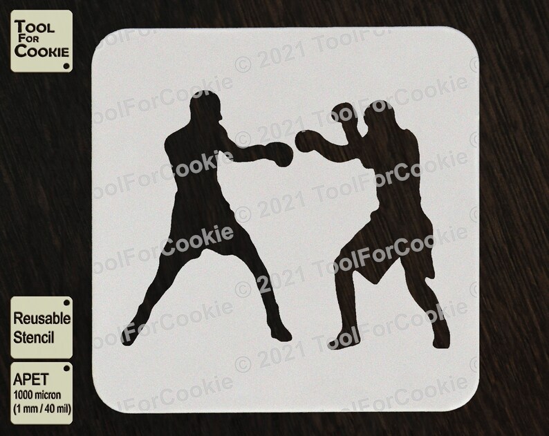 Boxing Player Stencil - Etsy