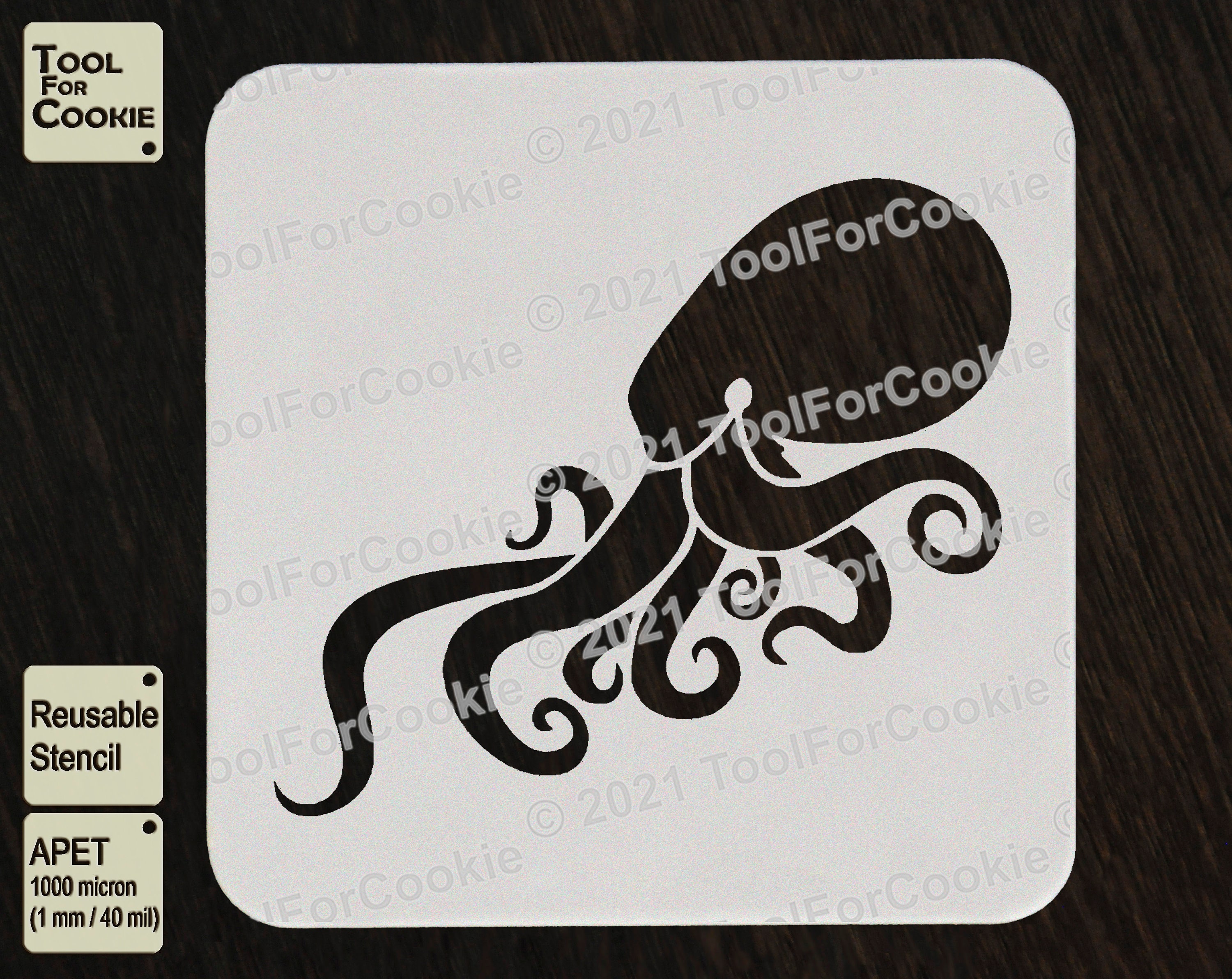 Octopus Stencil, Fich Stencil, Custom Stencil, Any Font, Any Design ...