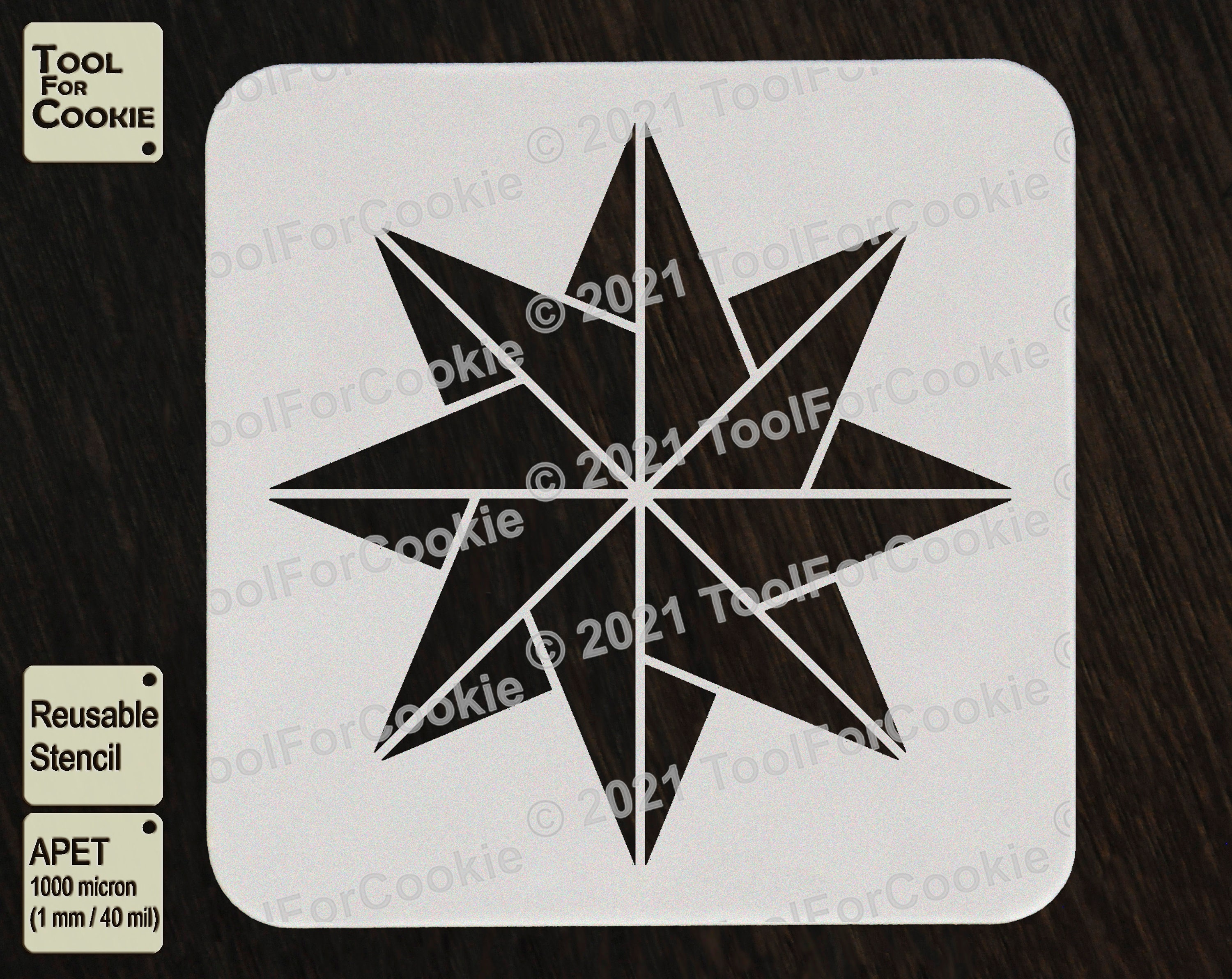 Origami Star Stencil - Etsy
