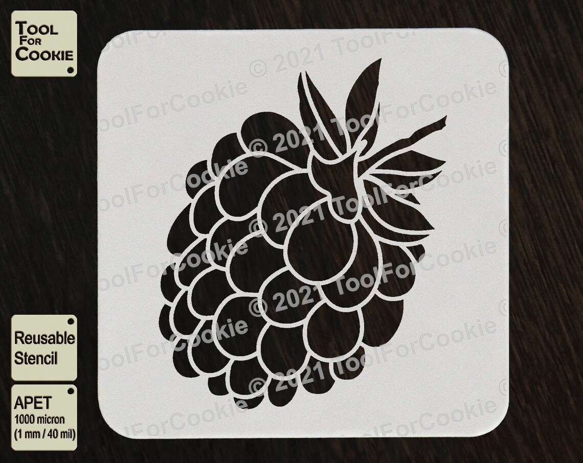 Raspberry Stencil | Etsy