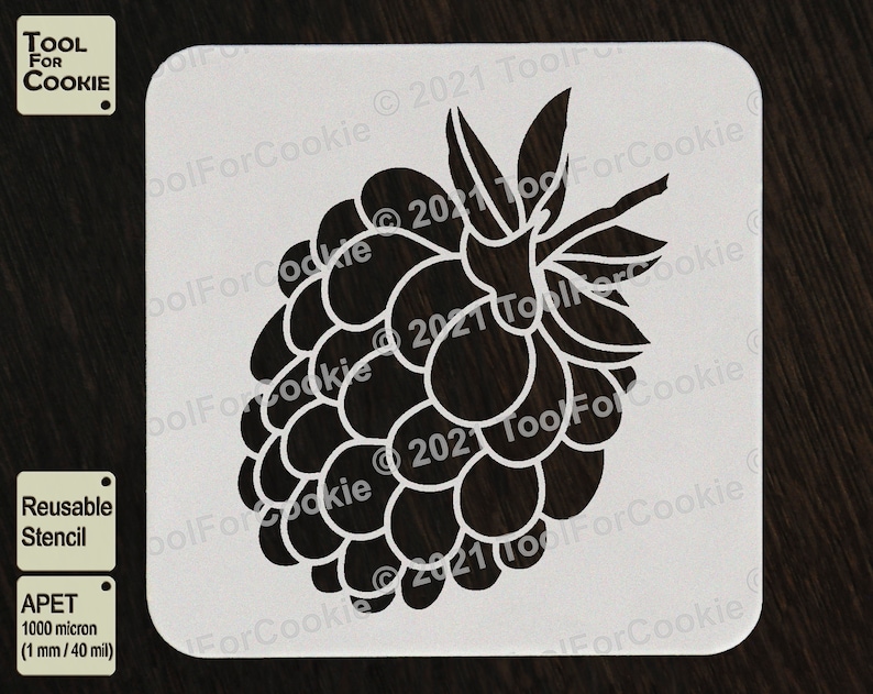 Raspberry Stencil | Etsy
