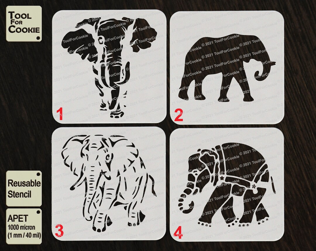 Elephant Stencil, Custom Stencil, Any Font, Any Design, Any Size - Etsy
