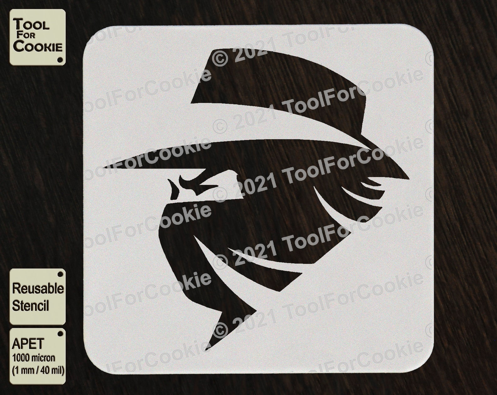 Cowboy Bandit Stencil - Etsy