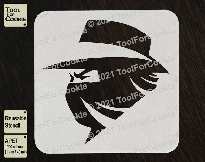 Cowboy Bandit Stencil - Etsy