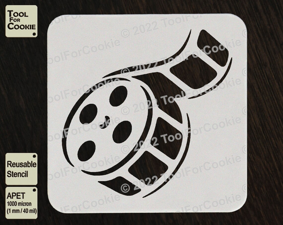 Cinema Reel Stencil, Film Reel Stencil - Etsy
