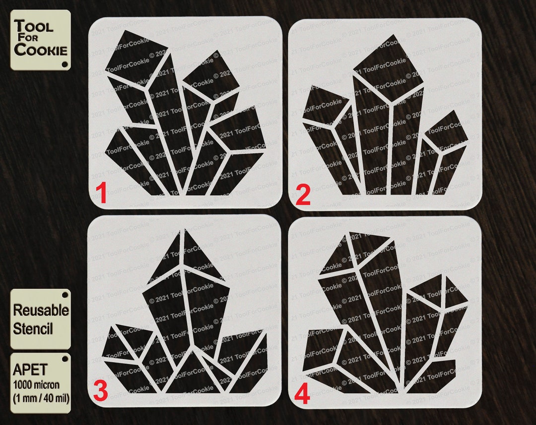 Chrystal Clusters Stencil - Etsy