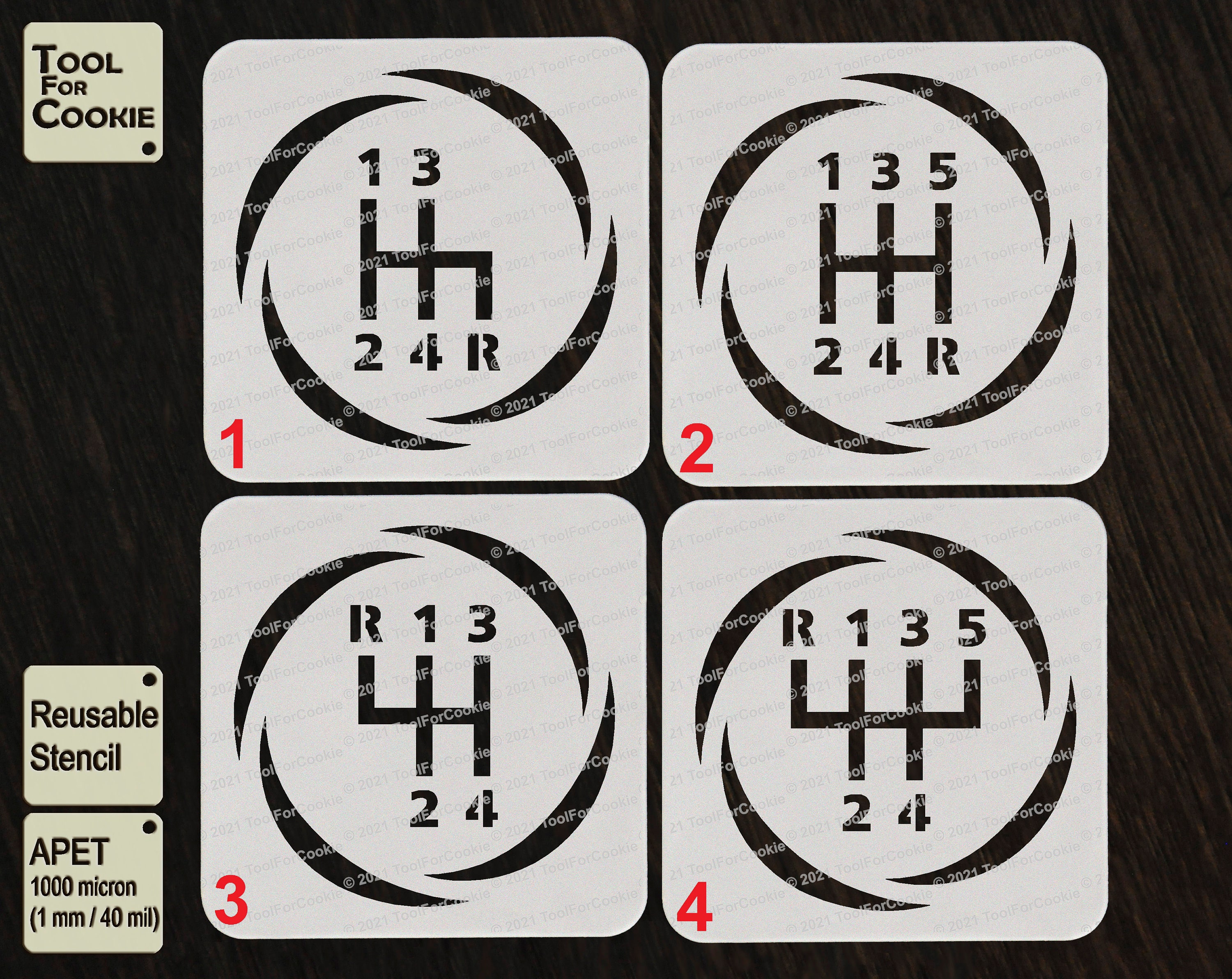 Gear Shifter Stencil - Etsy