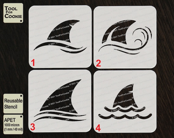Shark Fin Stencil - Etsy