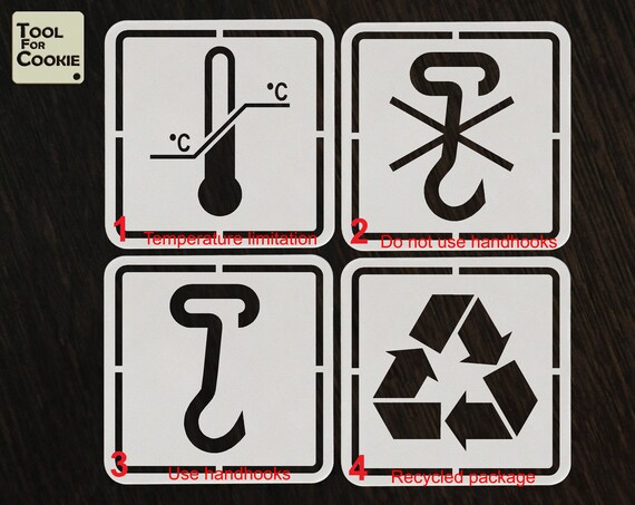 Packaging Symbols Stencil Temperature limitation Do not use | Etsy