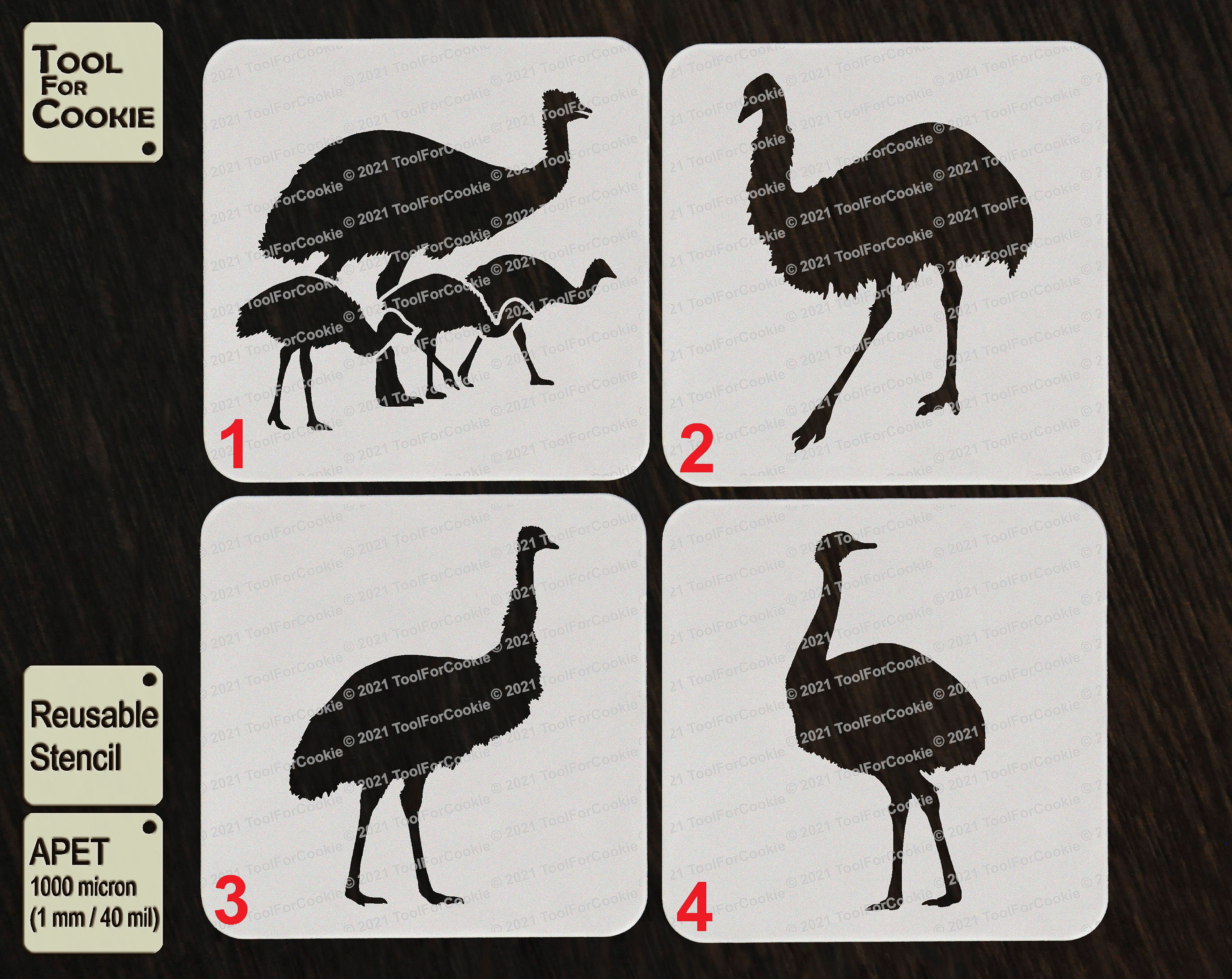 Ostrich Emu Stencil - Etsy UK