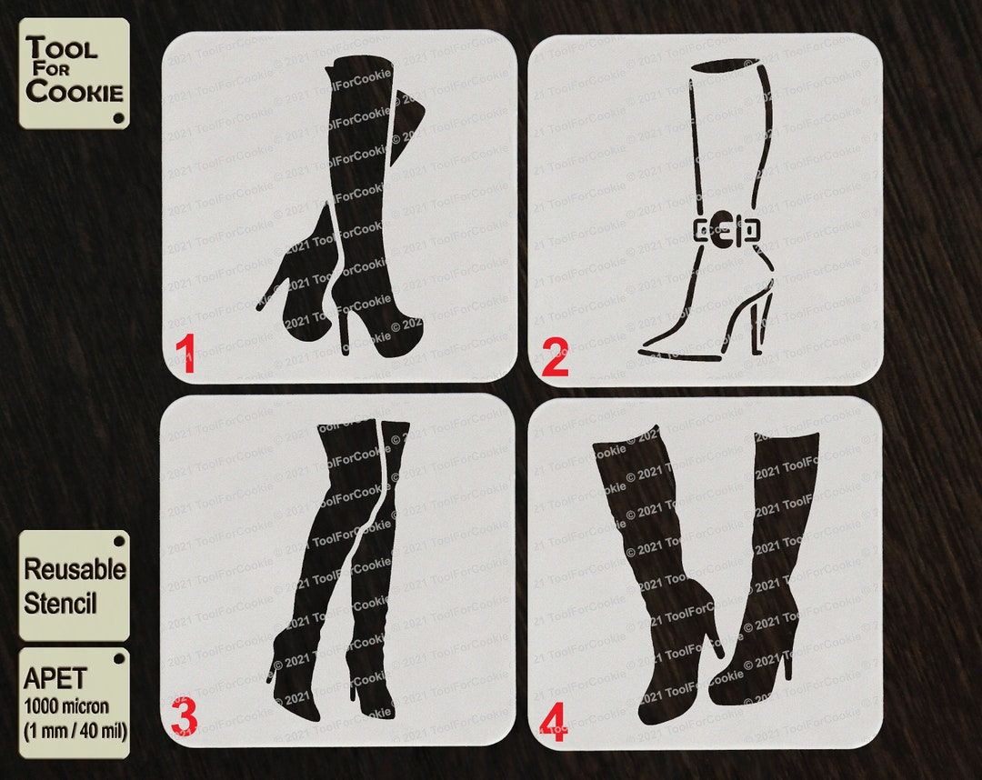 High Heels Stencil, Women's Shoes Stencil - Etsy
