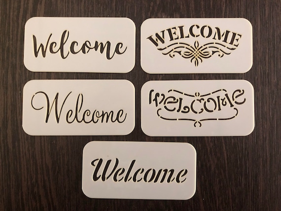 Welcome Stencil Custom Stencil Any Design Any Size | Etsy