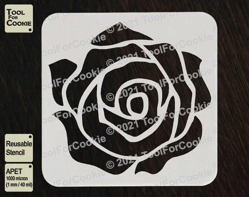 Rose Flower Stencil Rose Floral Pattern Custom Stencil Any | Etsy