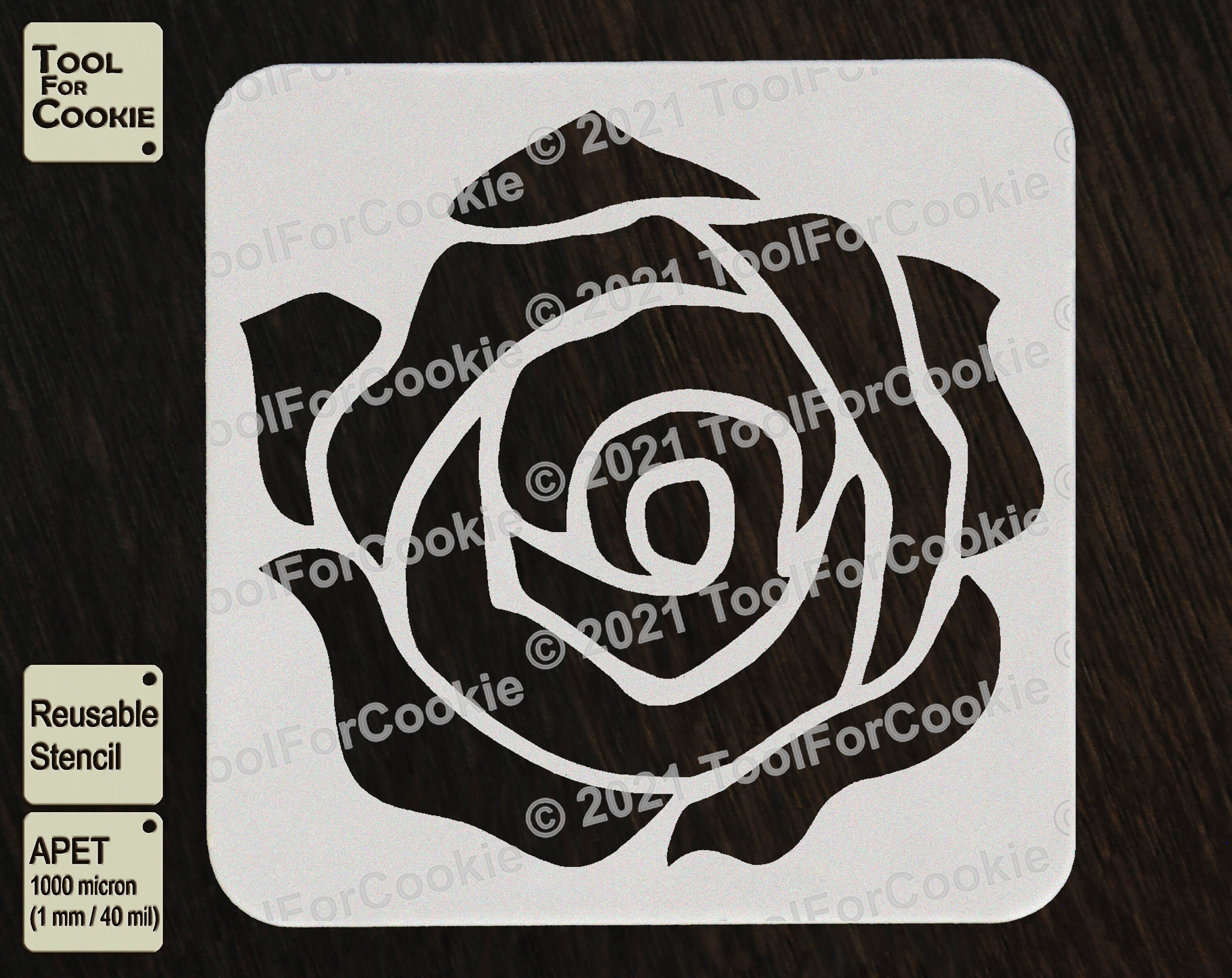 Rose Flower Stencil Rose Floral Pattern Custom Stencil Any | Etsy