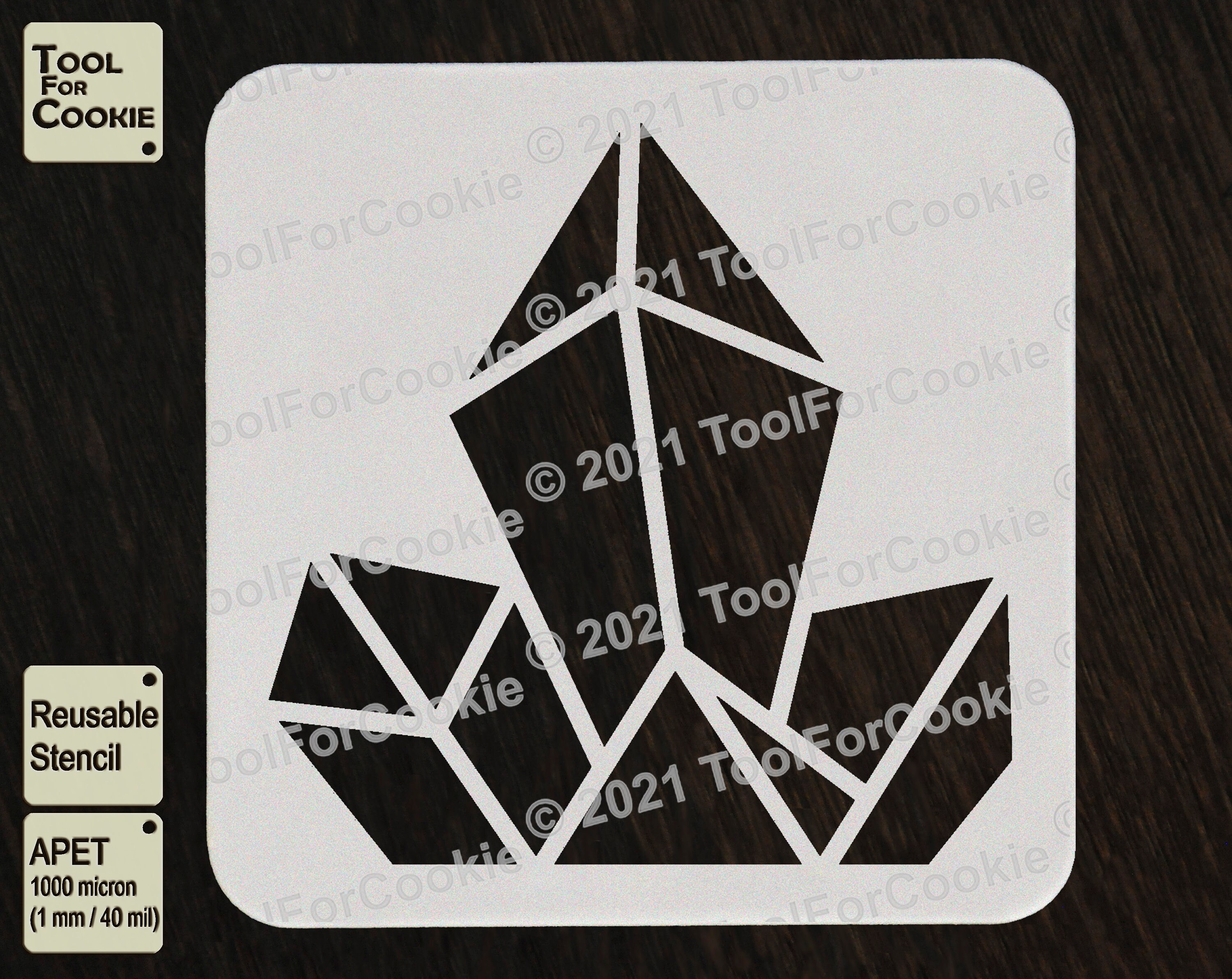 Chrystal Clusters Stencil - Etsy