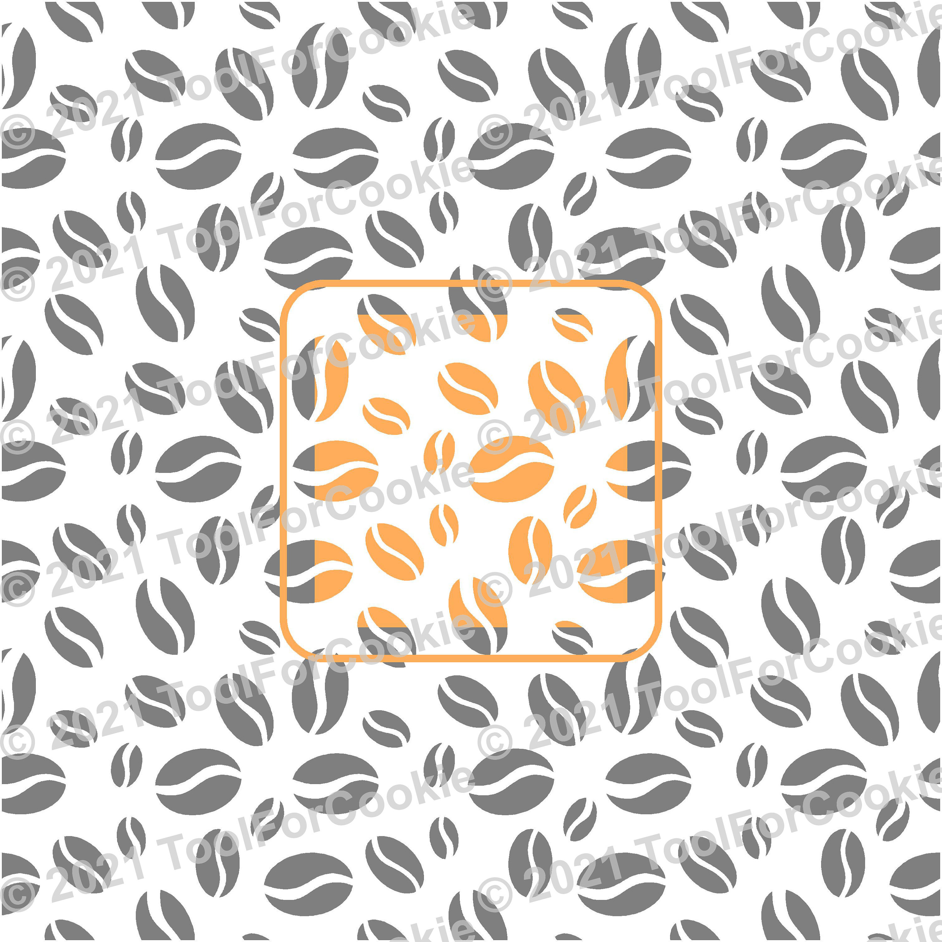 Coffee Beans Stencil | Etsy