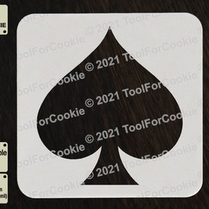 Playing Card Suit Stencil - Etsy