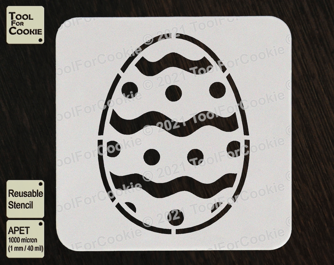 Easter Egg Stencil Eggs Stencil - Etsy