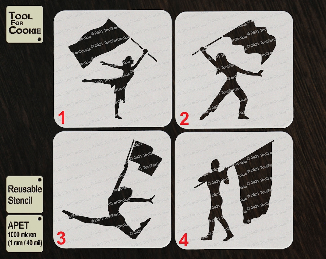 Color Guard Stencil - Etsy