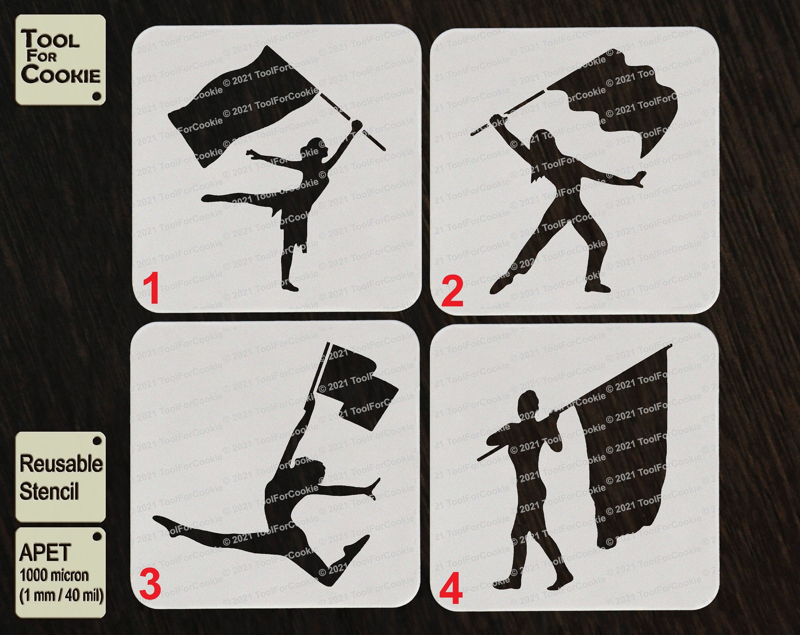 Color Guard Stencil - Etsy