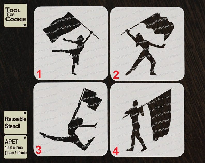 Color Guard Stencil - Etsy