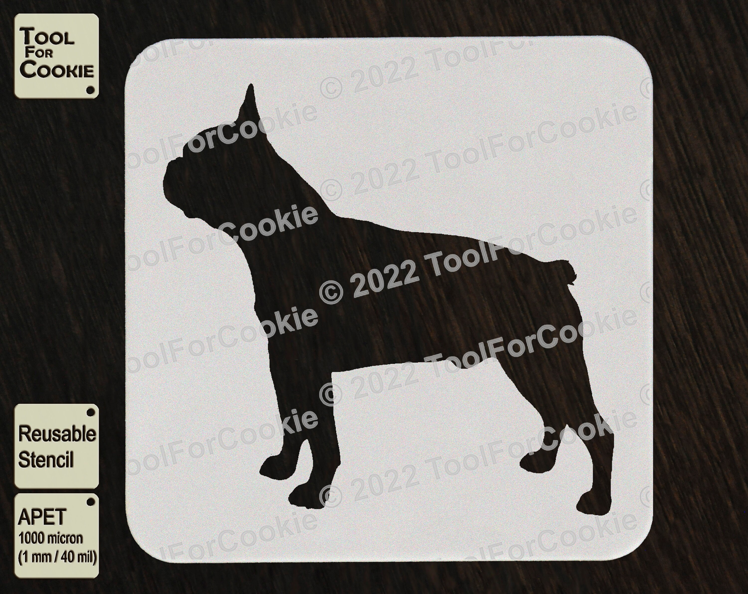 Boston Terrier Dog Stencil - Etsy