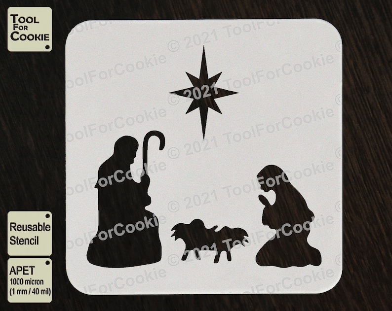 Nativity Scene Stencil | Etsy