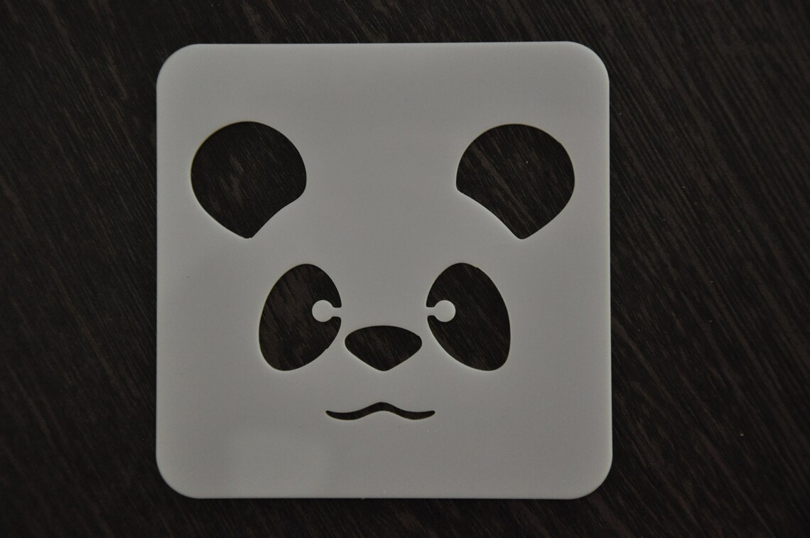 Panda Stencil Panda Bear Stencil Custom Stencil Any Font - Etsy
