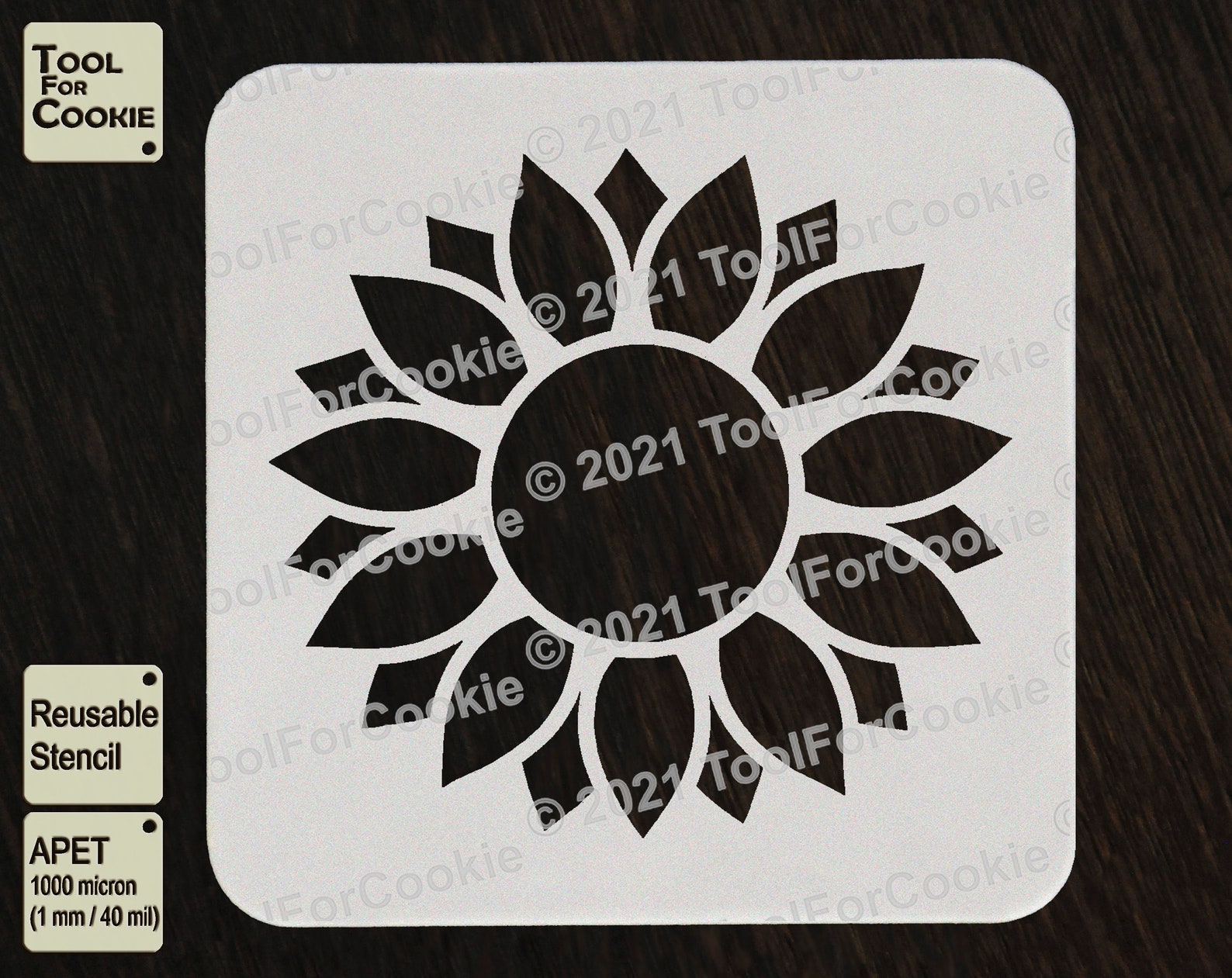 Sunflower Stencil - Etsy