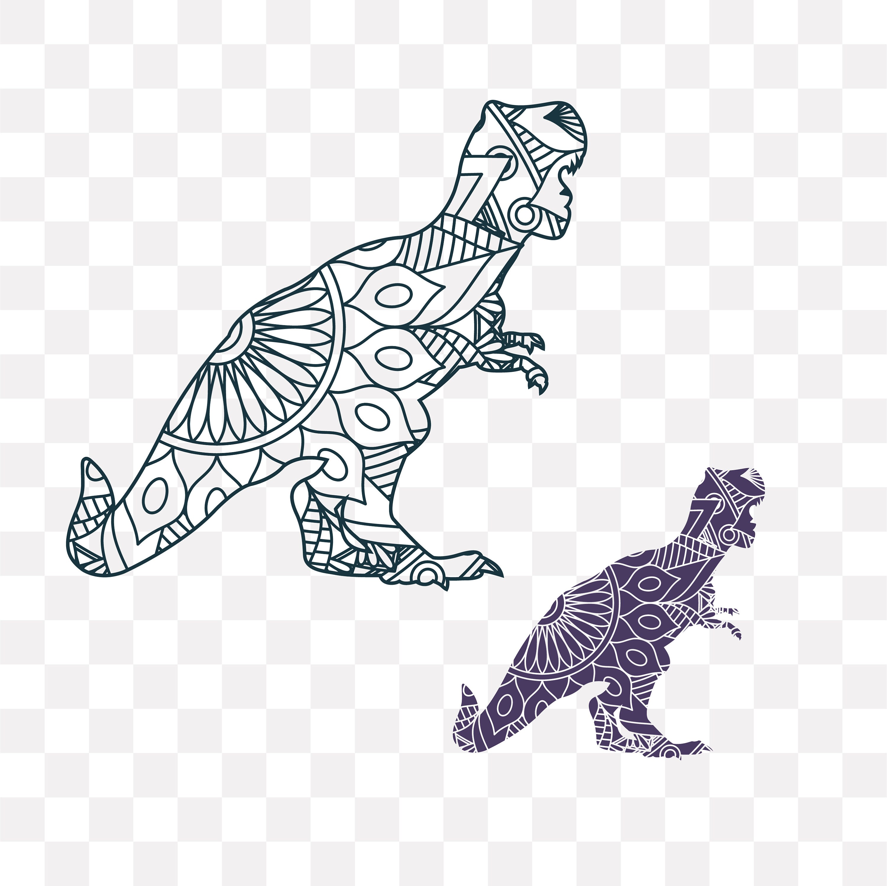 Dino Dinosaur SVG Bundle. Triceratops, Tyrannosaurus, Ankylosaurus ...