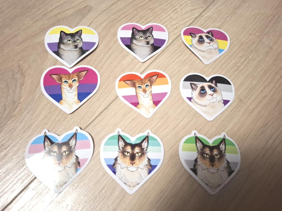 Pride Stickers: Cats (different Flags) - Etsy