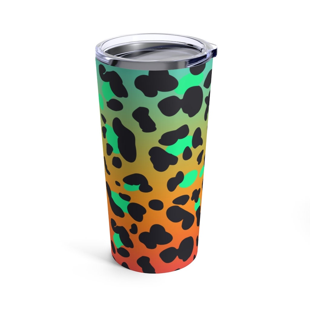 Leopard Print Tumbler 20onz, Leopard Coffee Tumbler, Pink Glitter With ...