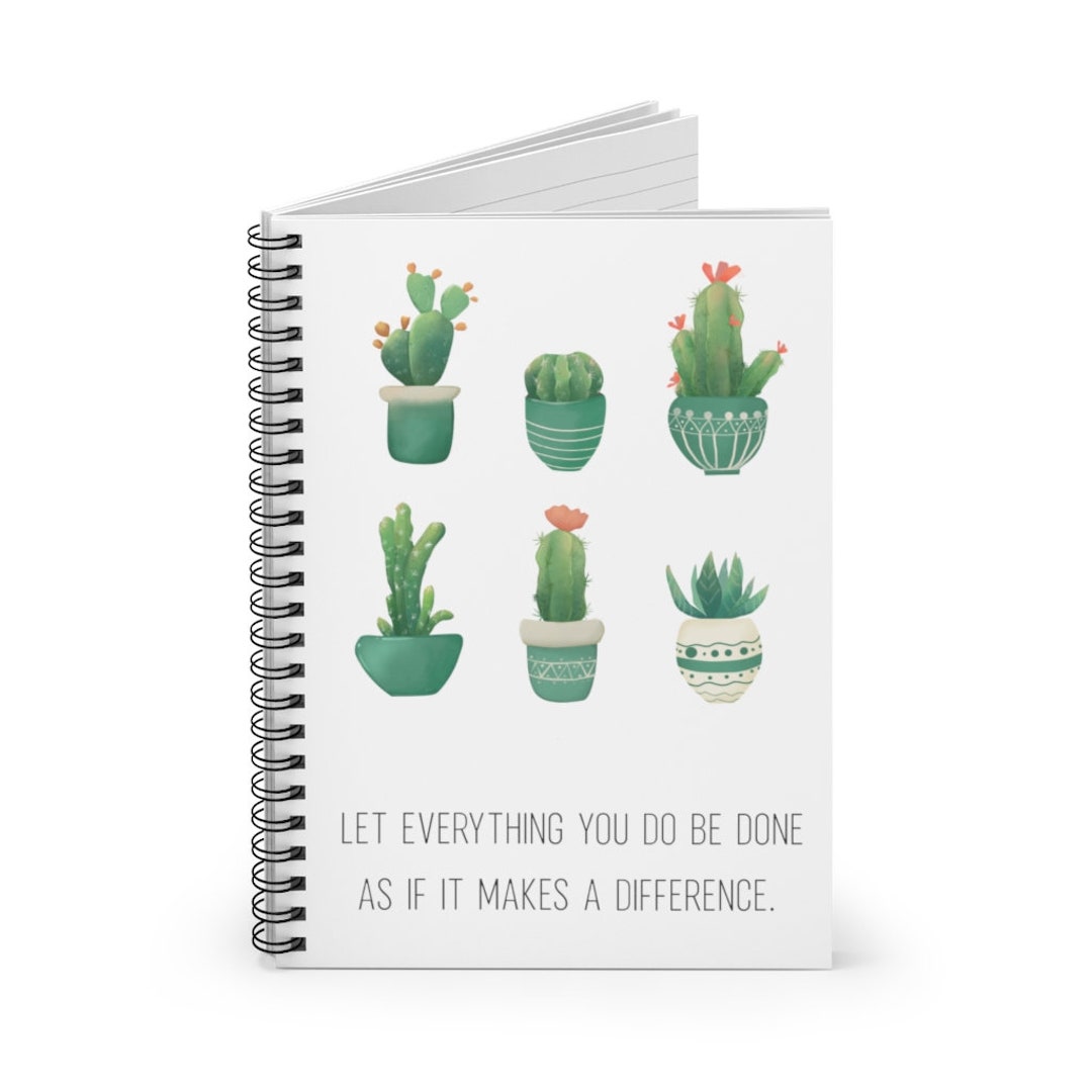 Succulent Notebook A5 Spiral Notebook Ruled Line succulent - Etsy.de