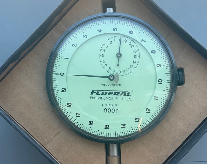 Vintage Federal Dial Gauge Indicator E3BS-R1 .0001 Original Box Full ...