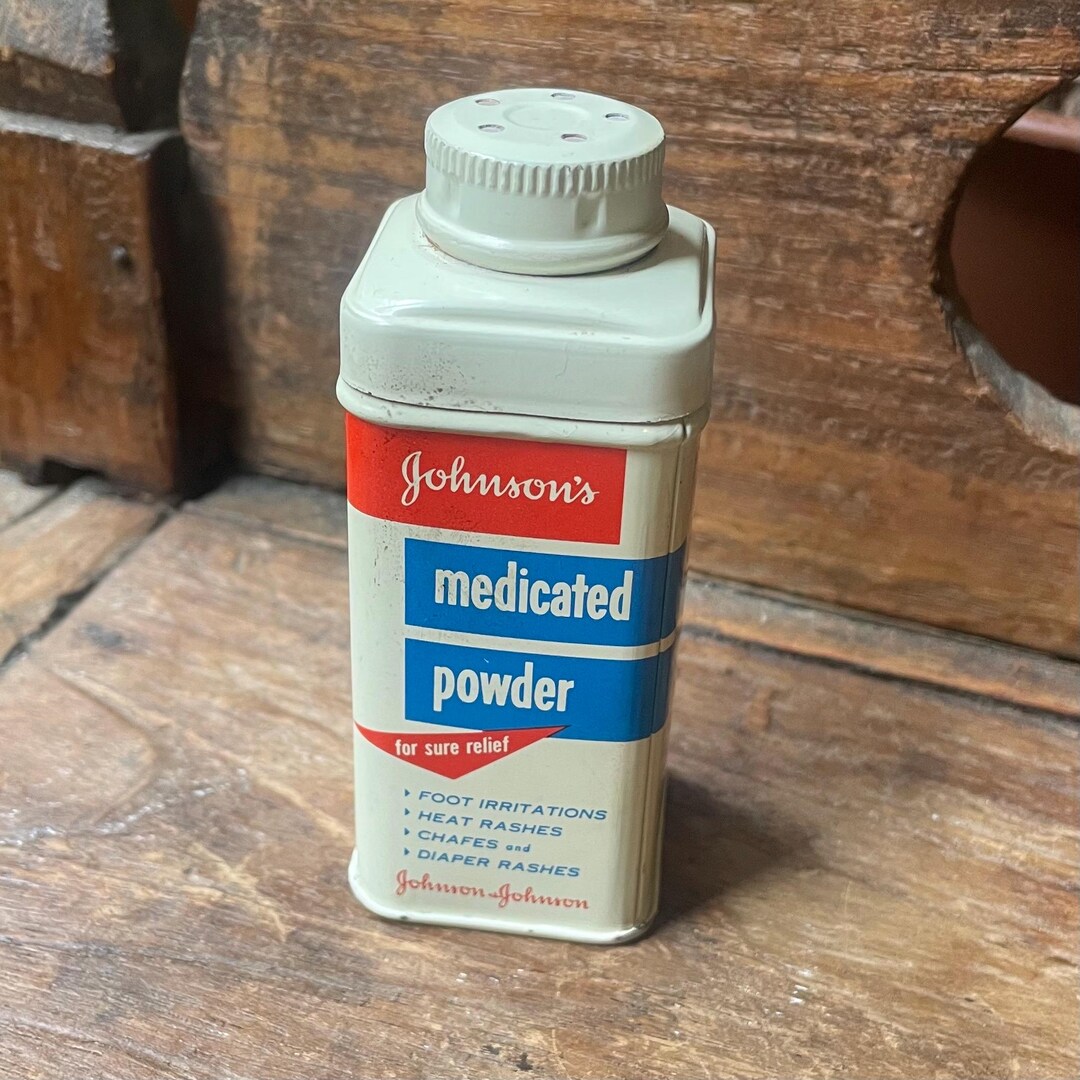Vintage Johnson & Johnson’s Medicated Powder Travel Size 1.5 Oz Tin ...