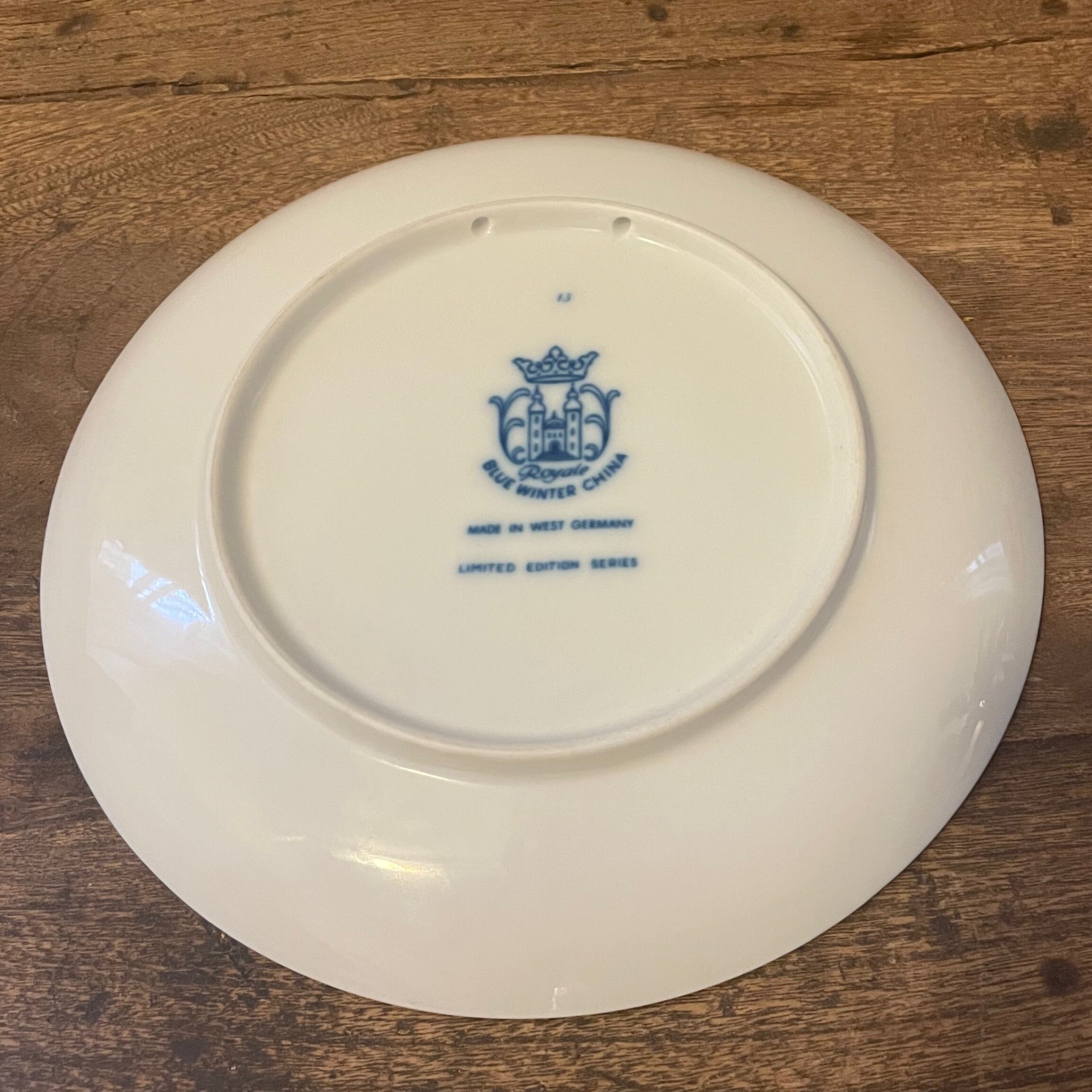 1971 Father's Day Plate Fishing Angler Royale Blue White Collector West ...