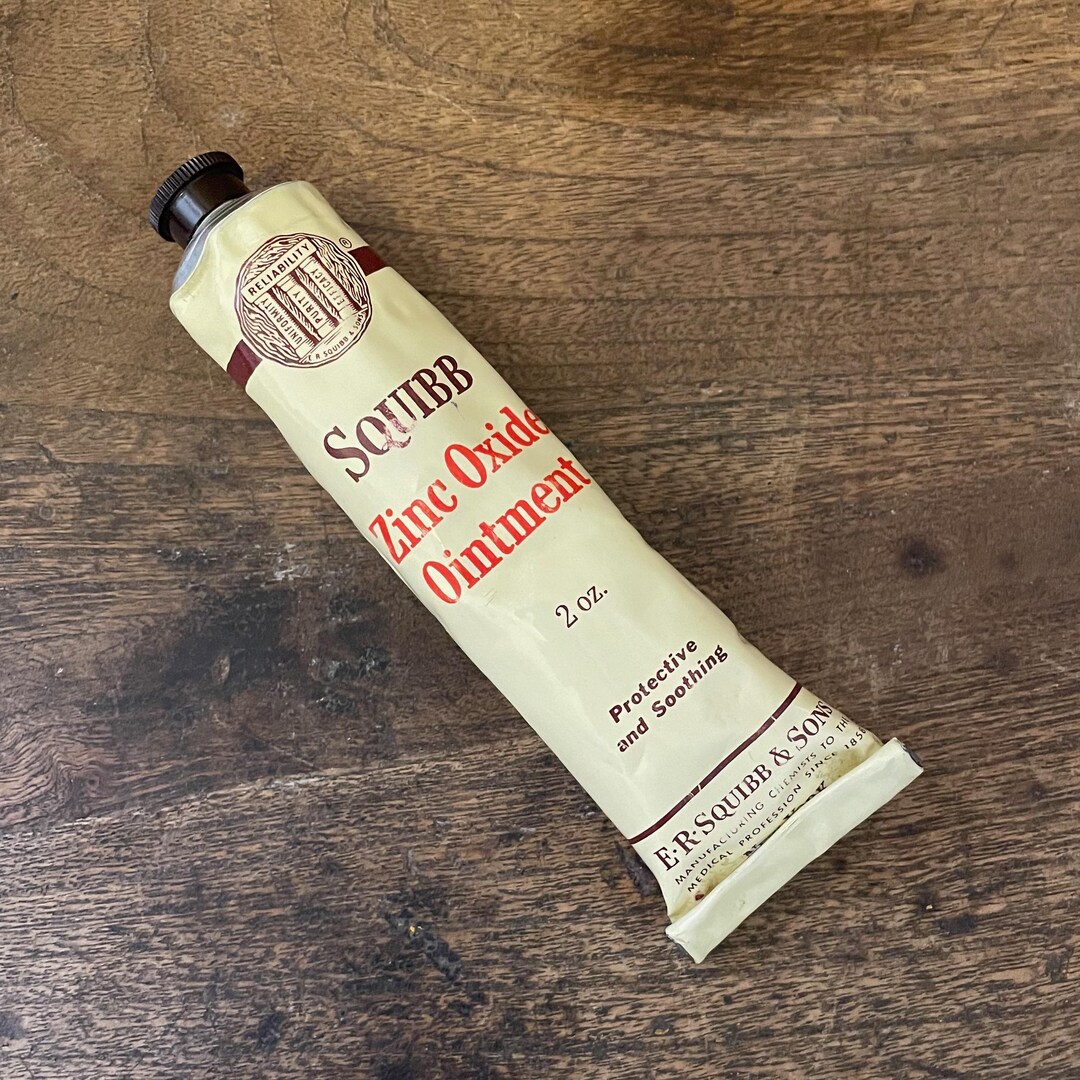 Vintage ER Squibb & Sons Zinc Oxide Ointment Salve Medical Display ...