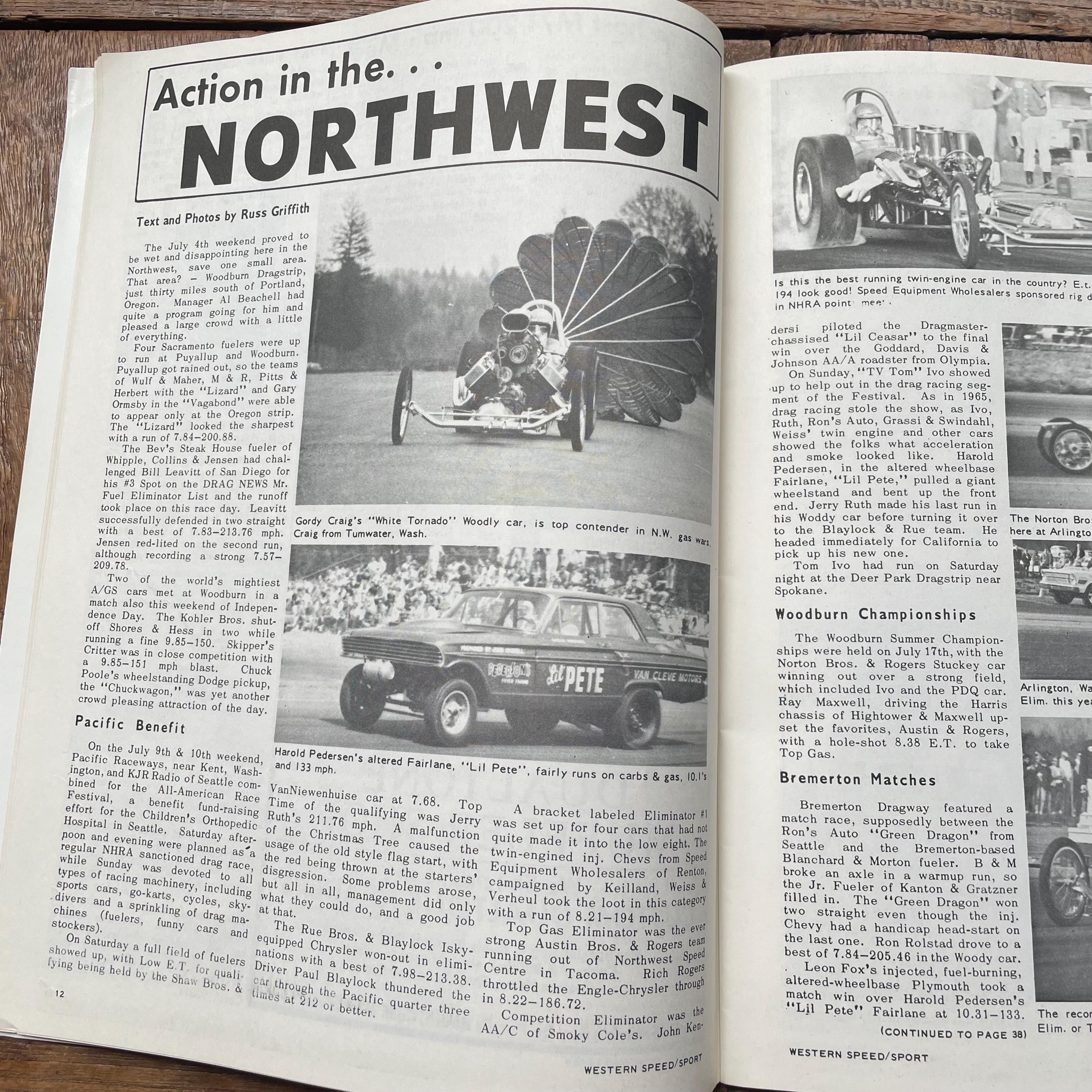1966 Western Speed Sport Magazine September Drag Racing Seafair Regatta ...
