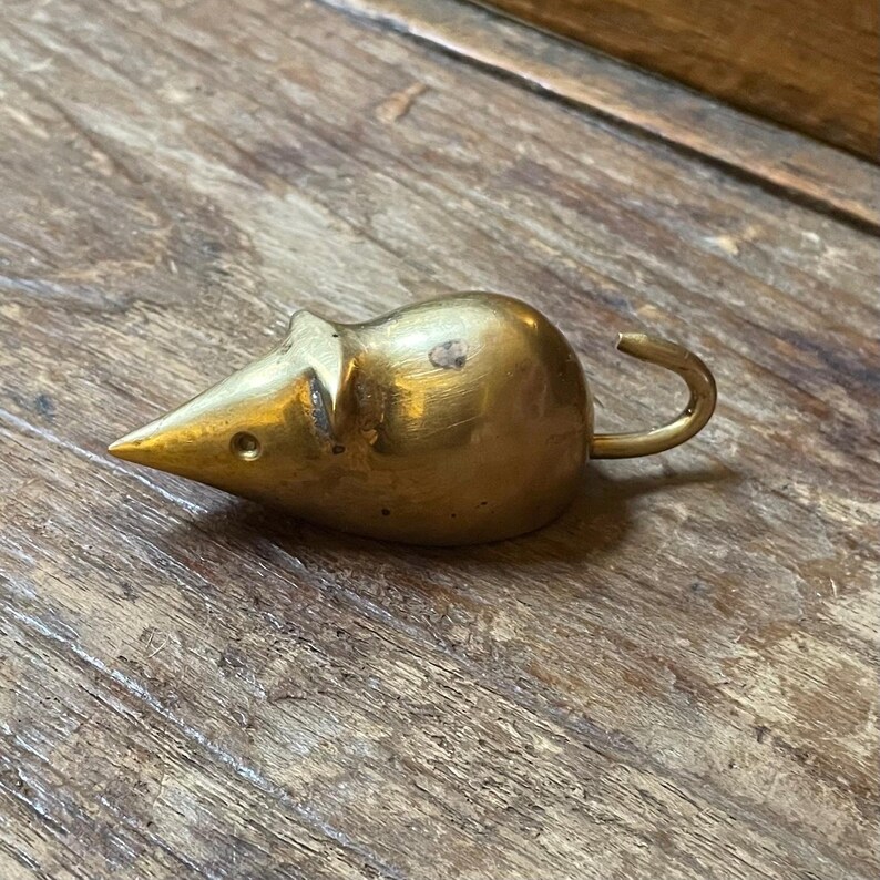 Vintage Brass Small Mouse Figurine Paperweight Pointed Nose - Etsy